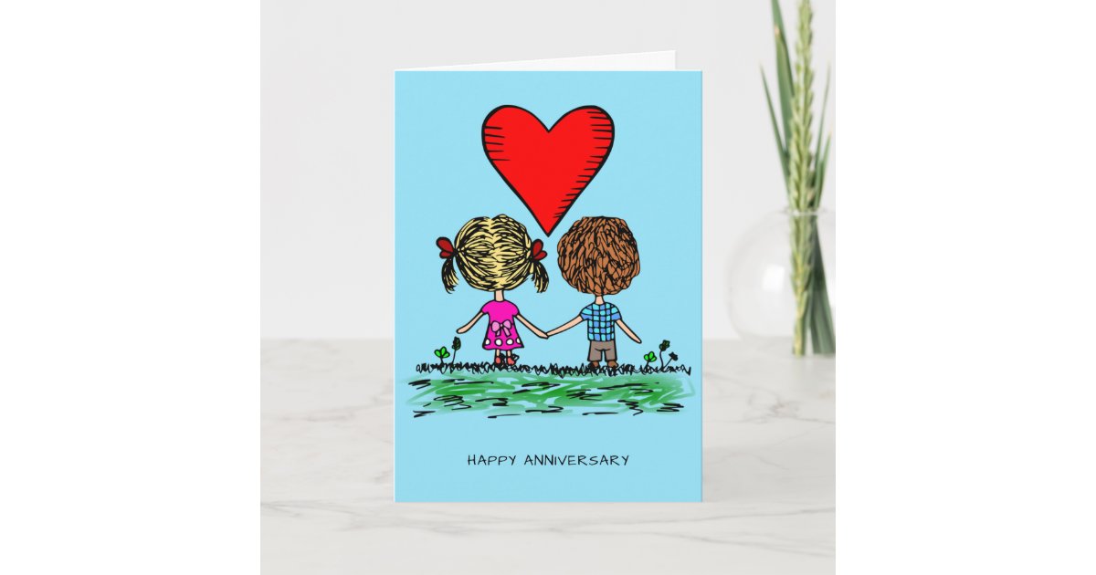 Cute Couple Anniversary Card | Zazzle
