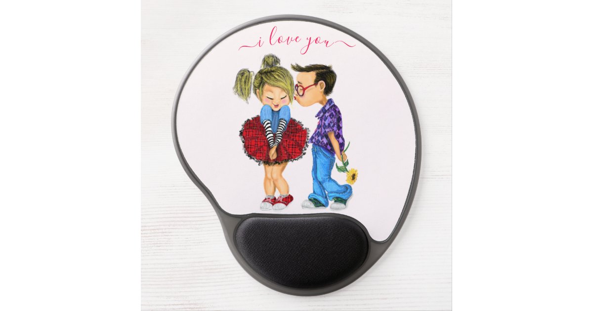 Cute Couple Gel Mouse Pad - I Love You | Zazzle