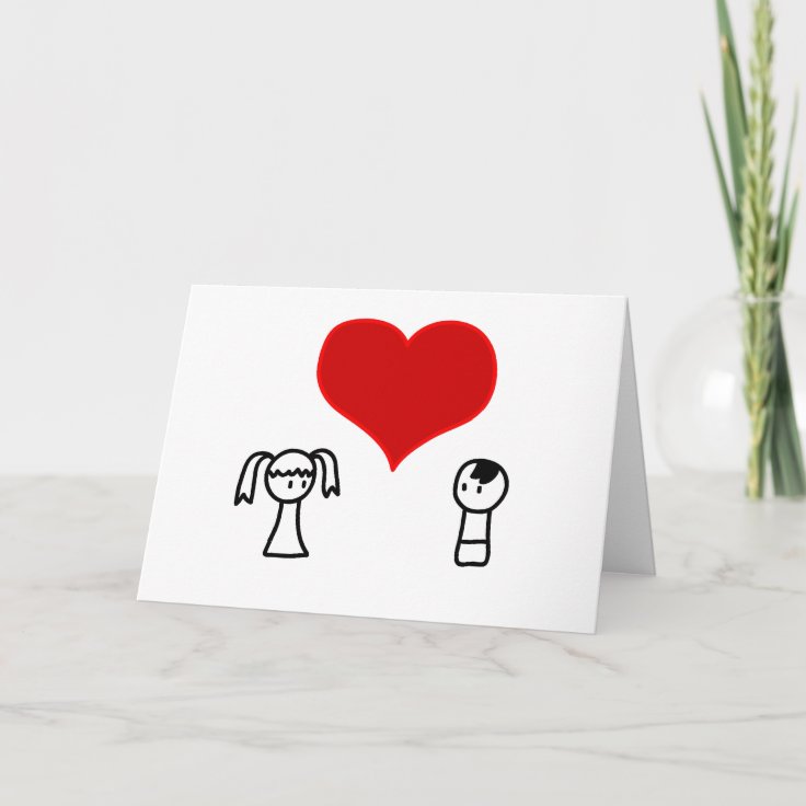 'Cute couple' greeting card | Zazzle