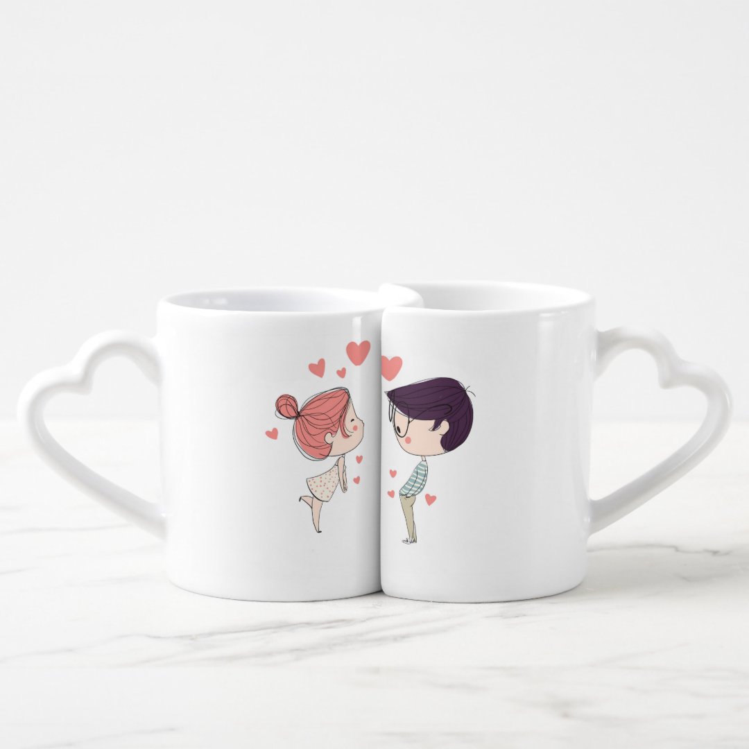Cute Couple Pair Mugs | Zazzle