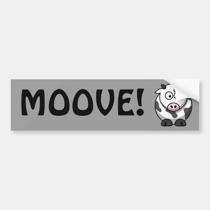 Cute Cow Bumper Sticker | Zazzle