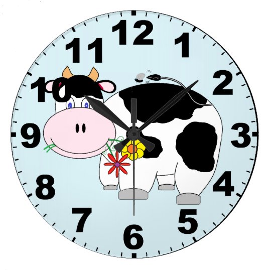 Cute Cow Clock with Numbers | Zazzle.com