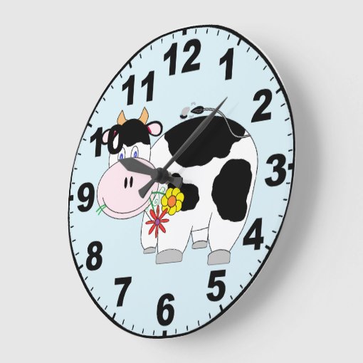 Cute Cow Clock with Numbers | Zazzle