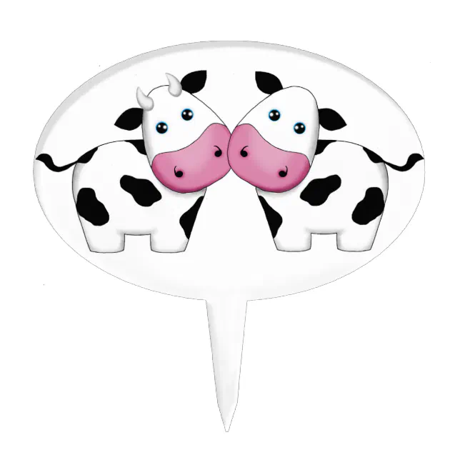Cute Cow Couple Cake Topper | Zazzle