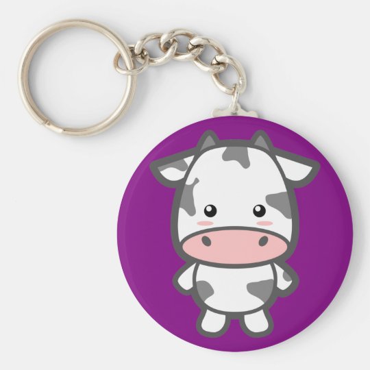 Cute Cow Keychain | Zazzle.com