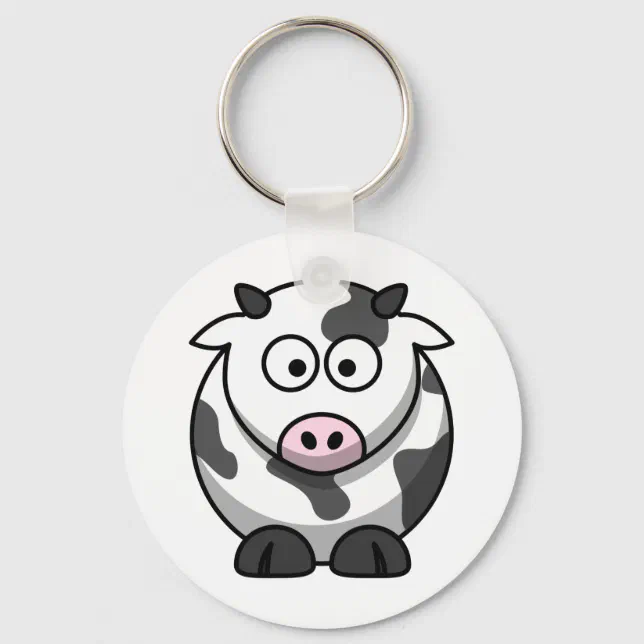 Cute Cow Keychain | Zazzle