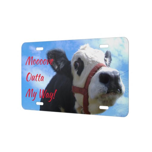 Cute Cow License Plate | Zazzle