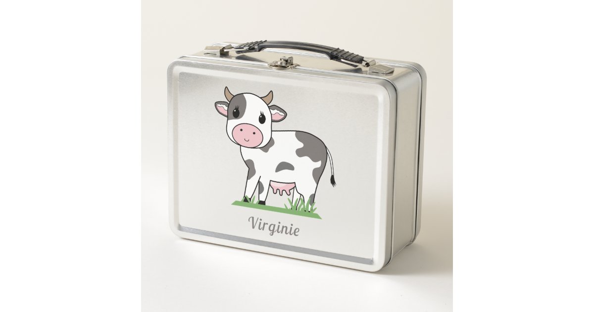 Cute Cow Metal Lunch Box | Zazzle