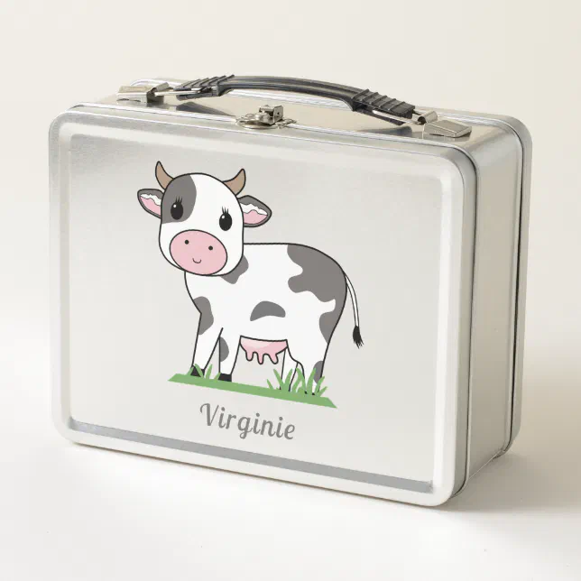 Cute Cow Metal Lunch Box | Zazzle
