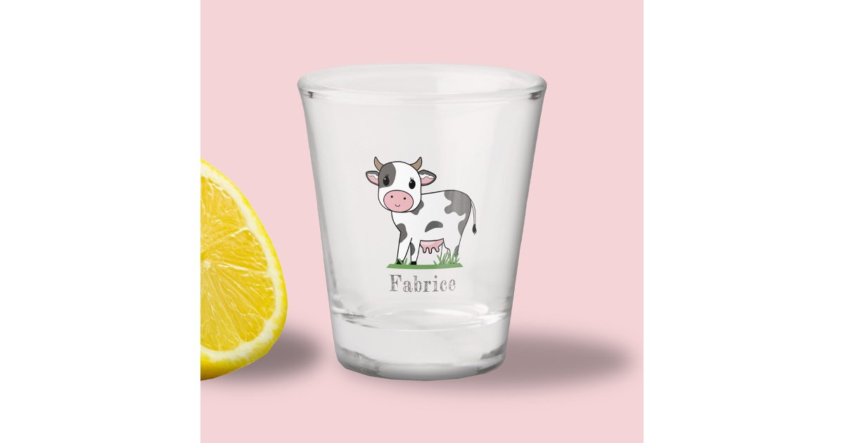 Cute Cow Shot Glass | Zazzle