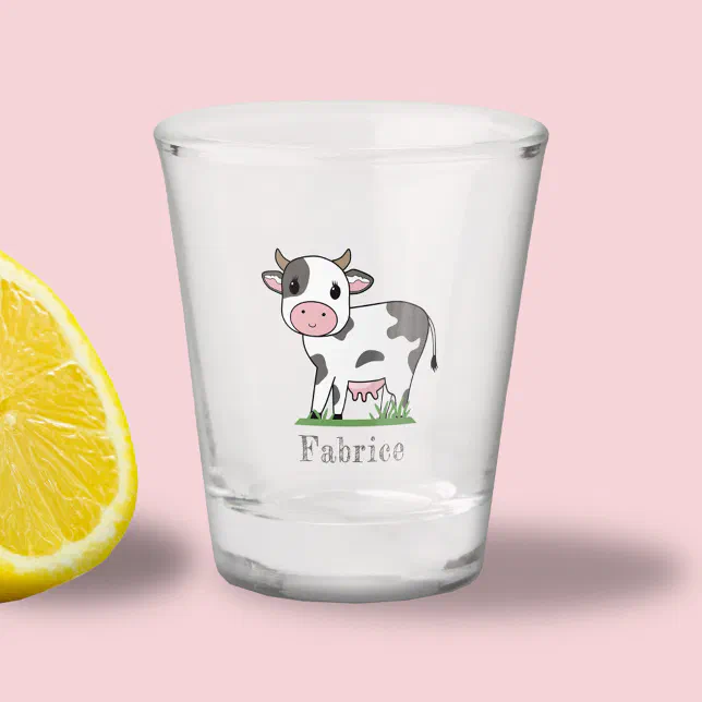 Cute Cow Shot Glass | Zazzle