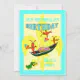 Cute Crawfish Alligator Pirogue Birthday Invitation | Zazzle