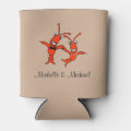 Cute Crawfish Couple Can Cooler | Zazzle