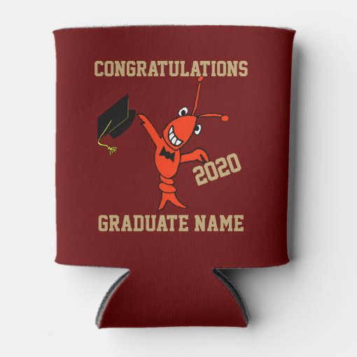Cute Crawfish Graduation Can Cooler | Zazzle