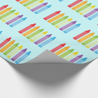 Cute Crayon Wrapping Paper | Zazzle