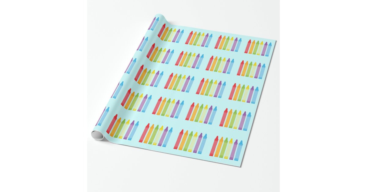 Cute Crayon Wrapping Paper | Zazzle