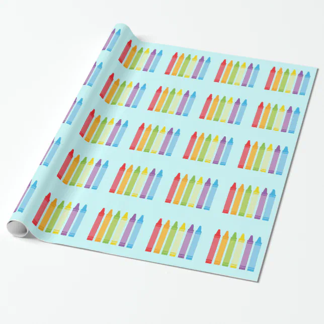 Cute Crayon Wrapping Paper | Zazzle
