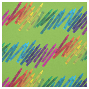Colorful Crayons Fabric | Zazzle