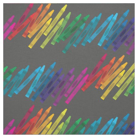 Colorful Crayons Fabric | Zazzle