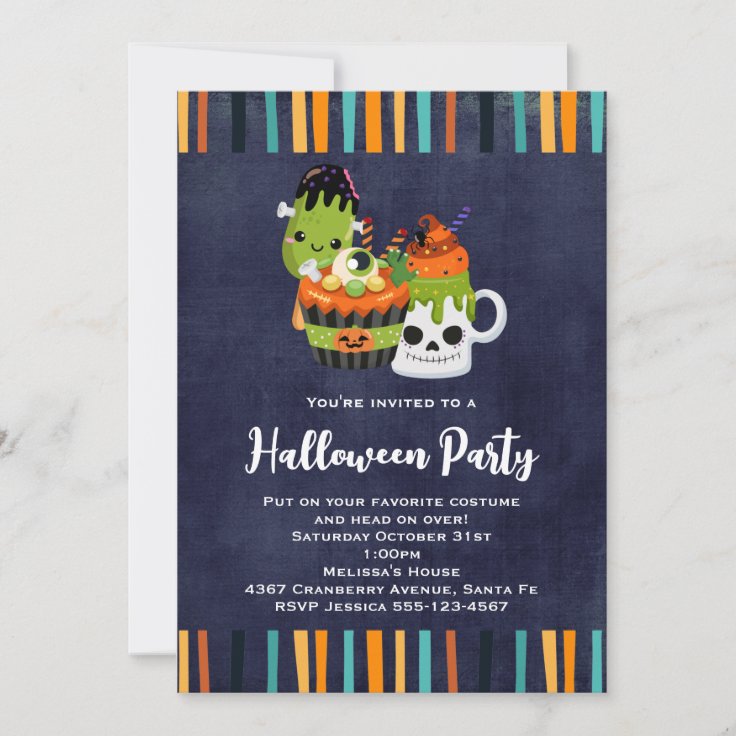 Cute & Creepy Halloween Party Invitation | Zazzle