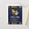 Cute & Creepy Halloween Party Invitation Postcard | Zazzle
