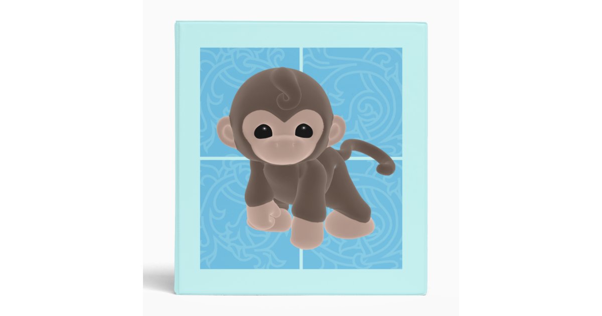 Cute Cuddle Monkey Binder | Zazzle