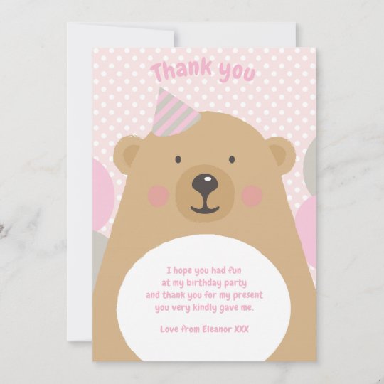 Cute Cuddly Teddy Bear Thank You Note Card | Zazzle.com