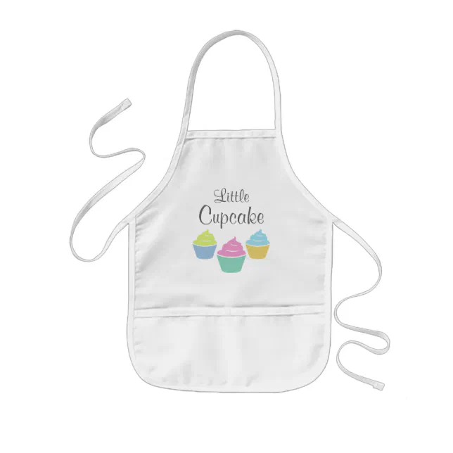 Cute cupcake baking apron for little girls | Zazzle