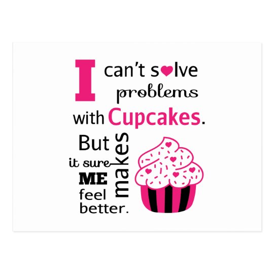 Cute Cupcake quote, Happiness Postcard | Zazzle.com
