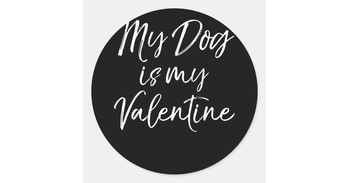 Cute Cursive Love Quote Valentines Day Classic Round Sticker | Zazzle