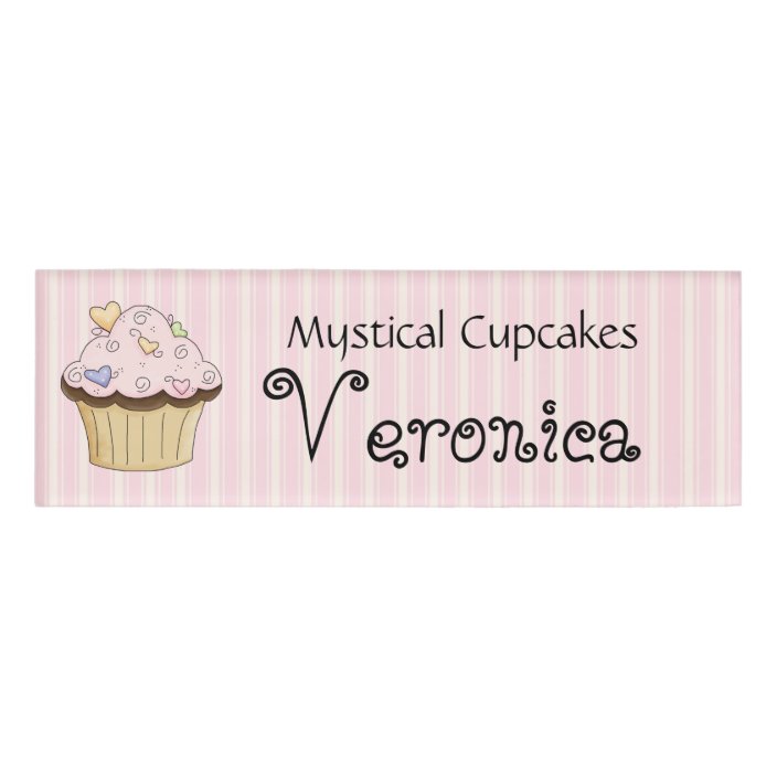 Cute Custom Cupcake Bakery Name Tag | Zazzle.com