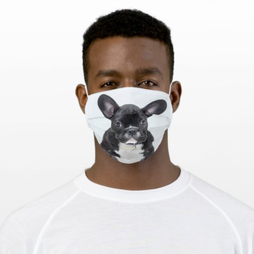Cute Custom Dog Photo Adult Cloth Face Mask | Zazzle