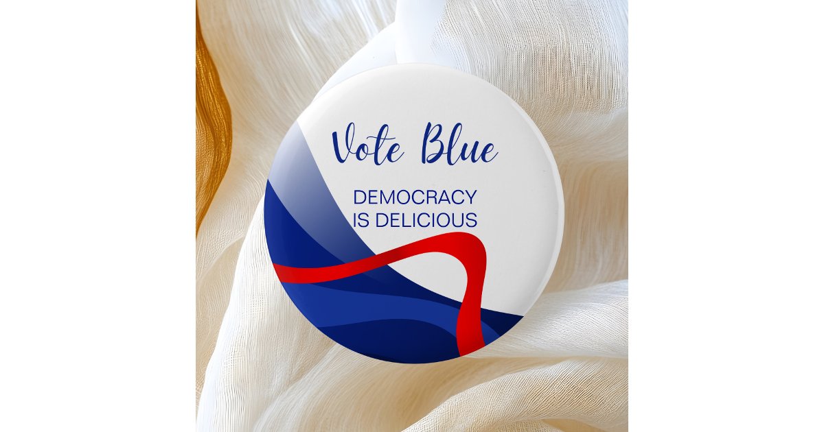 Cute Custom Elegant Democratic Party Button | Zazzle