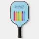 Cute Custom Elementary School Teacher Crayon Pickleball Paddle | Zazzle
