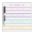 Cute Custom Girls Name Tracing Writing Practice Dry Erase Board | Zazzle
