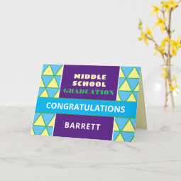 Cute! Custom Middle School graduation card! Card | Zazzle
