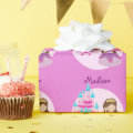Cute Custom Pink Princess Birthday Wrapping Paper | Zazzle
