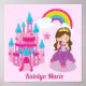 Cute Custom Pink Princess Castle Fairy Tale Poster | Zazzle
