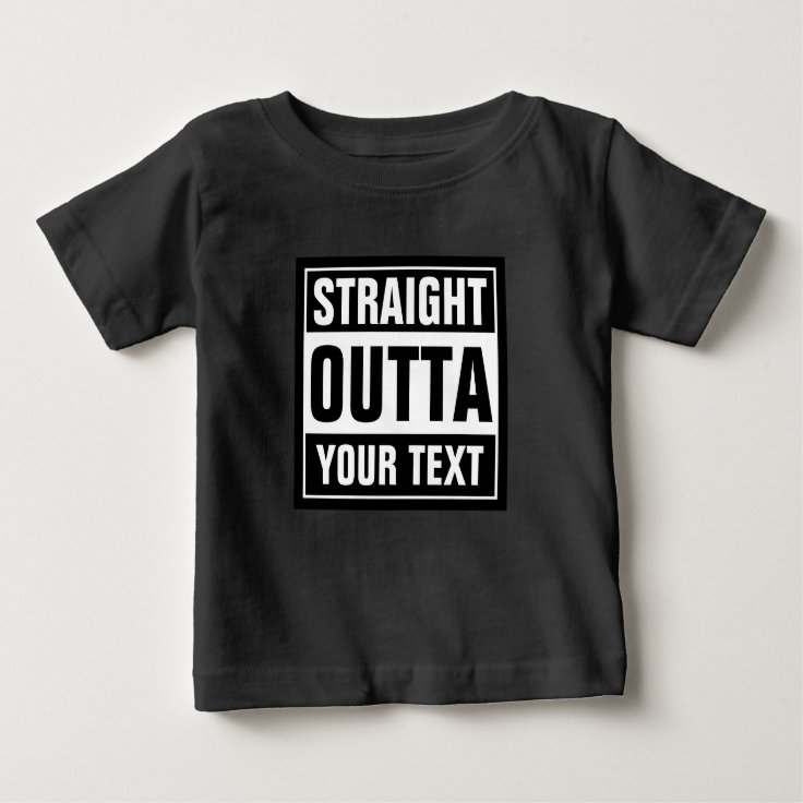 Cute custom STRAIGHT OUTTA baby clothing t shirt | Zazzle