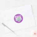 cute customer appreciation word art classic round sticker | Zazzle