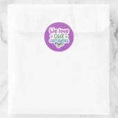 cute customer appreciation word art classic round sticker | Zazzle