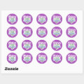 cute customer appreciation word art classic round sticker | Zazzle