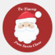 Cute Customizable Santa Claus Red Christmas Gift Classic Round Sticker ...