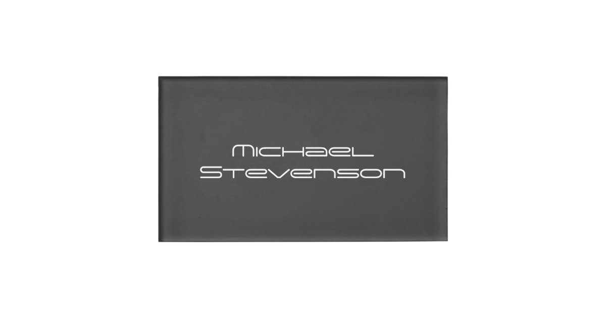 Cute Customize Text Business Minimalist Plain Name Tag | Zazzle