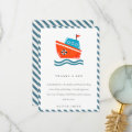 Cute Cute Kids Nautical Boat Any Age Birthday Thank You Card | Zazzle
