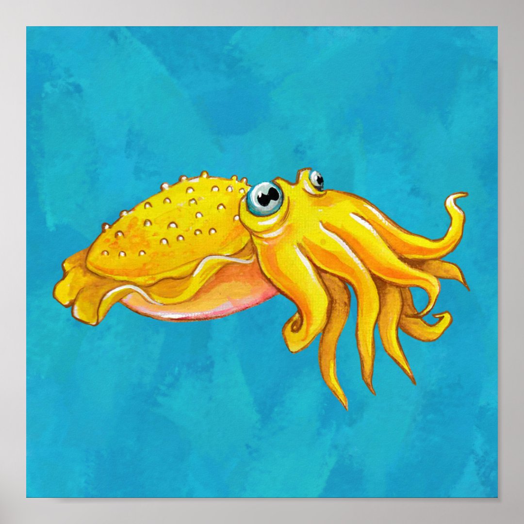 Cute Cuttlefish Poster | Zazzle