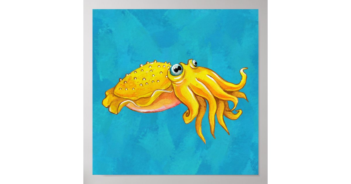 Cute Cuttlefish Poster | Zazzle