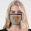 Cute Dachshund Cartoon Dog | Funny Wiener Dog Face Mask | Zazzle