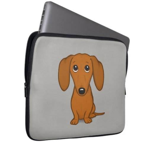 Cute Dachshund | Cartoon Wiener Dog Laptop Sleeve | Zazzle