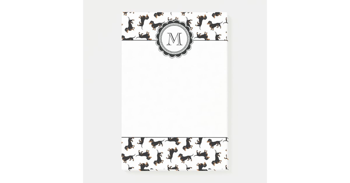Cute Dachshund Pattern Post-it Notes | Zazzle